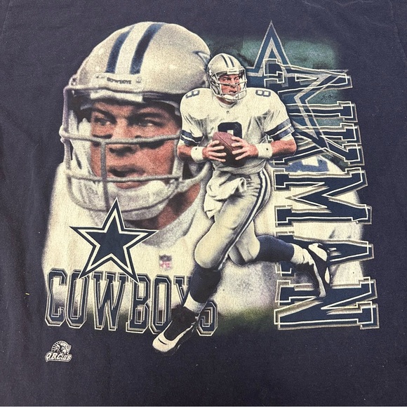 Shirts | Vtg 9s Nfl Dallas Cowboys Troy Aikman Big Face Graphic Xxl | Poshmark